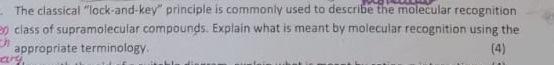 Solved The classical "lock-and-key" principle is commoniv | Chegg.com