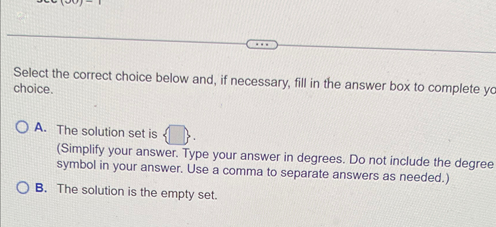 Select the correct choice below and, if necessary, | Chegg.com