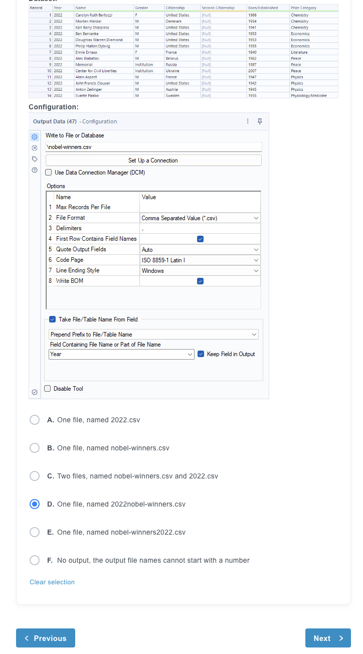 Solved Configuration:Output Data (47) - ﻿ConfigurationWrite | Chegg.com