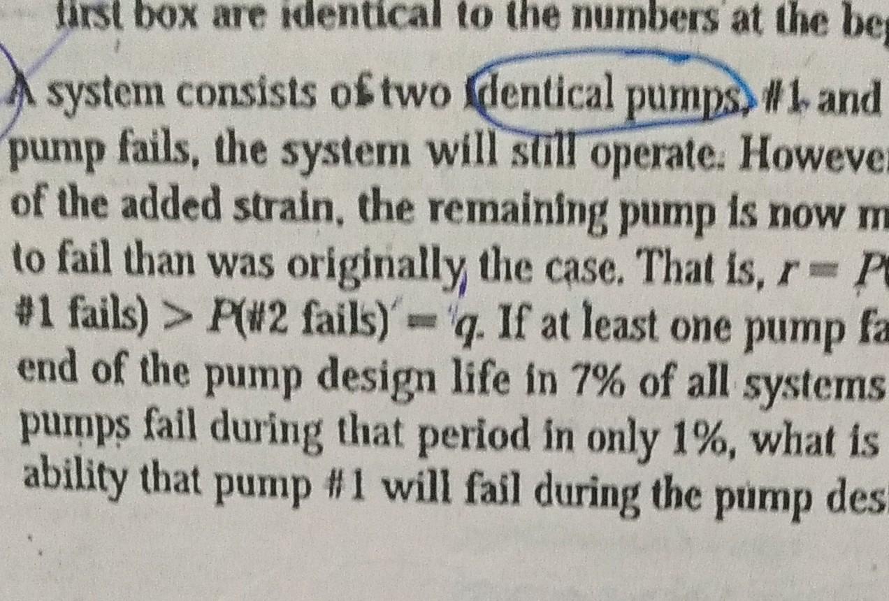 Solved system consists of two (dentical pumps. II and pump | Chegg.com Solved system consists of two (dentical pumps. II and pump | Chegg.com