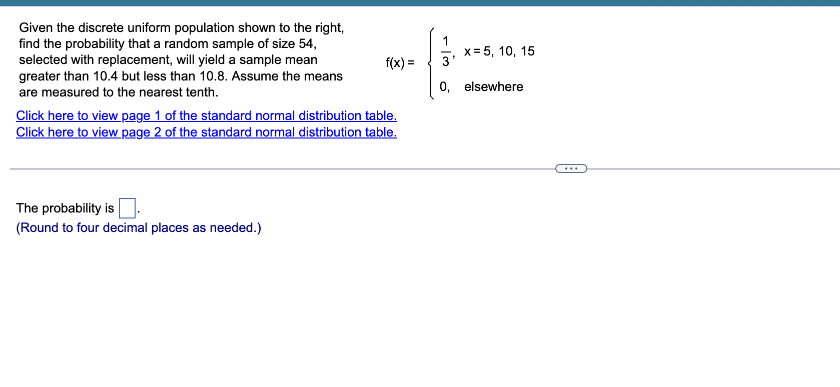 Solved Given the discrete uniform population shown to the | Chegg.com
