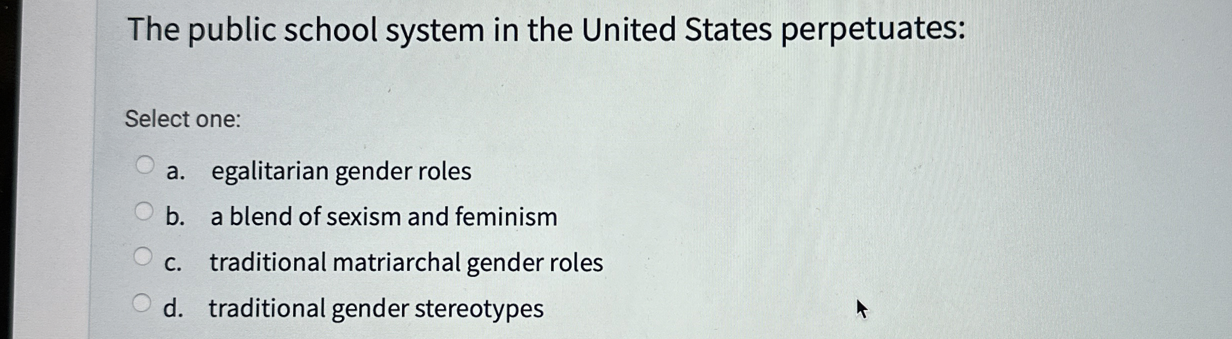 Solved The public school system in the United States | Chegg.com