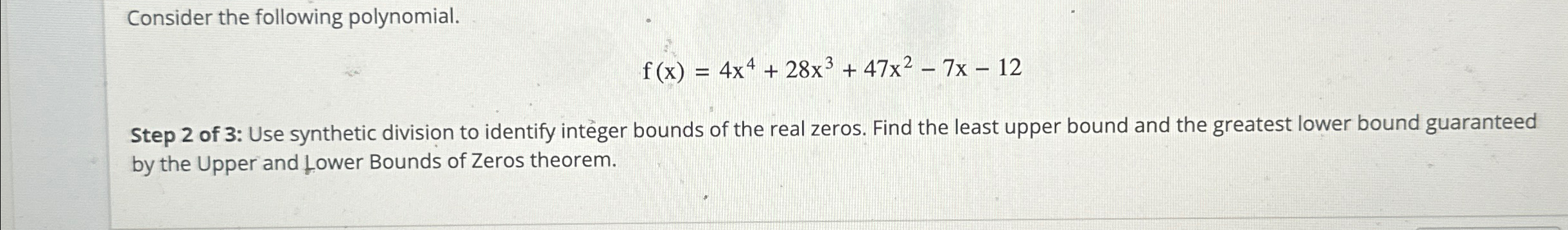 Solved Consider the following | Chegg.com