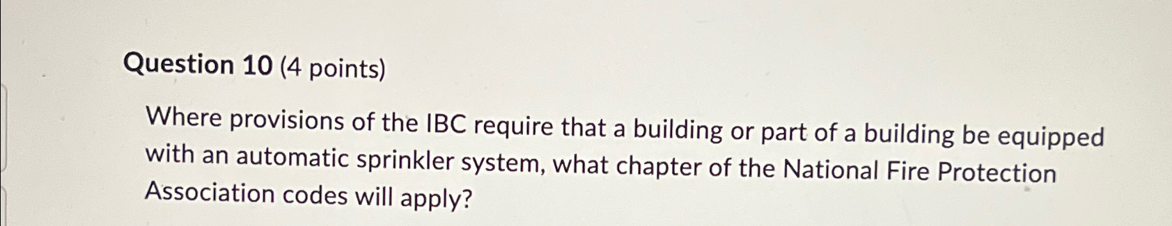 Solved Question 10 (4 ﻿points)Where provisions of the IBC | Chegg.com