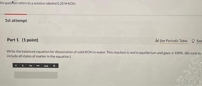 Solved his question refers to a solution labeled 0.20MKOH. | Chegg.com