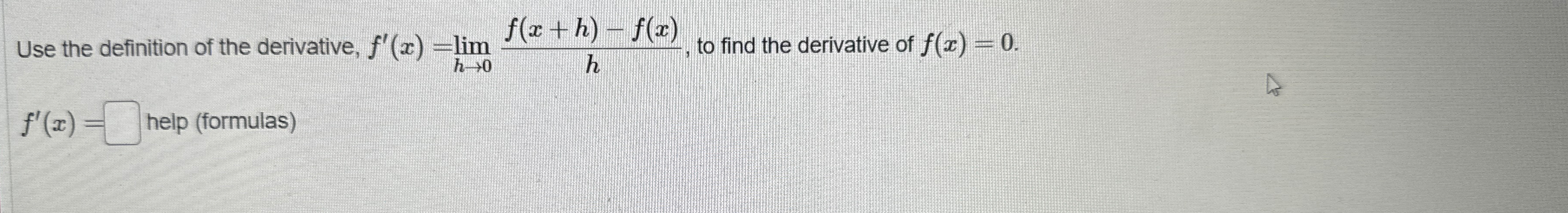 Solved Use the definition of the derivative, | Chegg.com