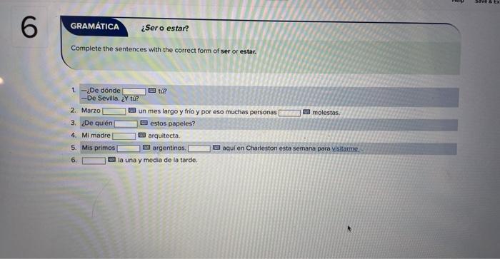 Complete the sentences whth the present progressive | Chegg.com