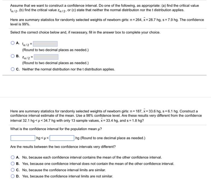 Solved Assume that we want to construct a confidence | Chegg.com