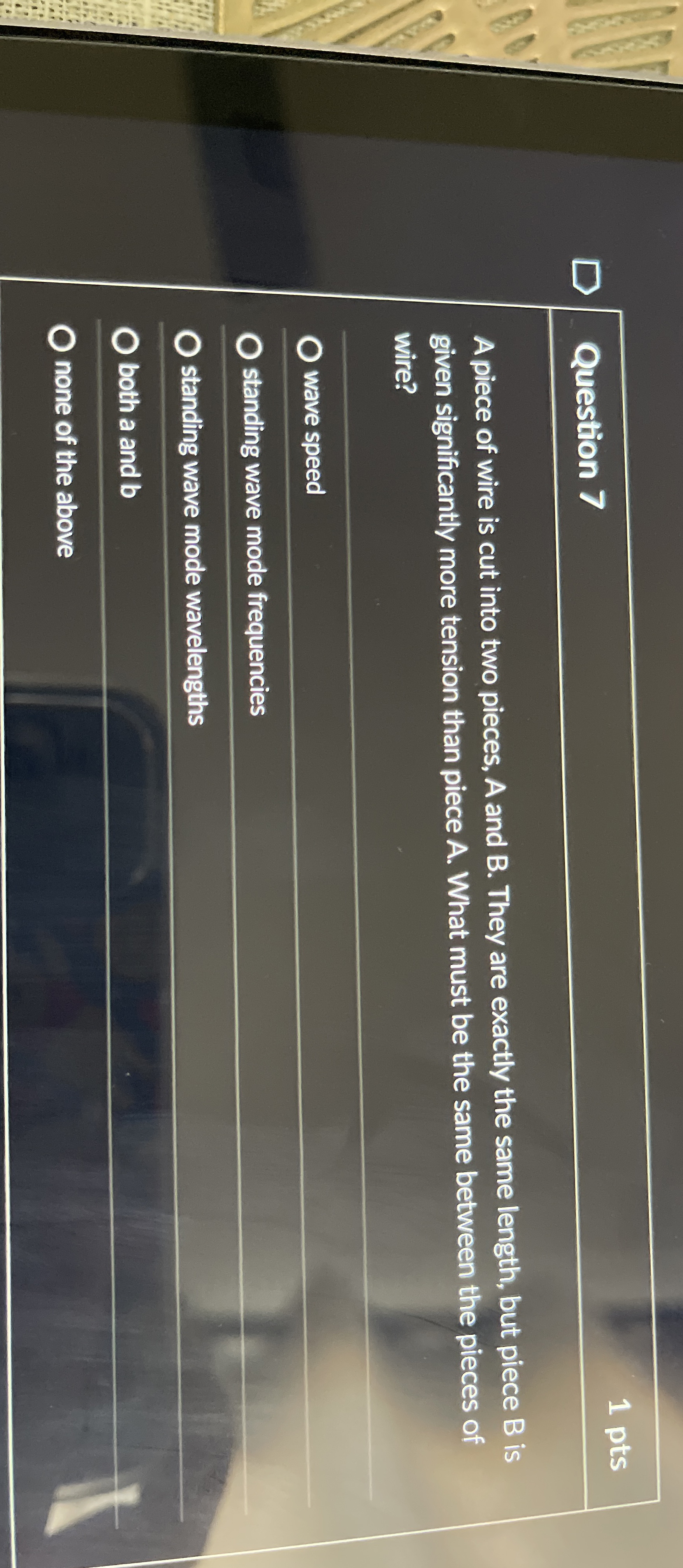 Solved Question 71 ﻿ptsA piece of wire is cut into two | Chegg.com