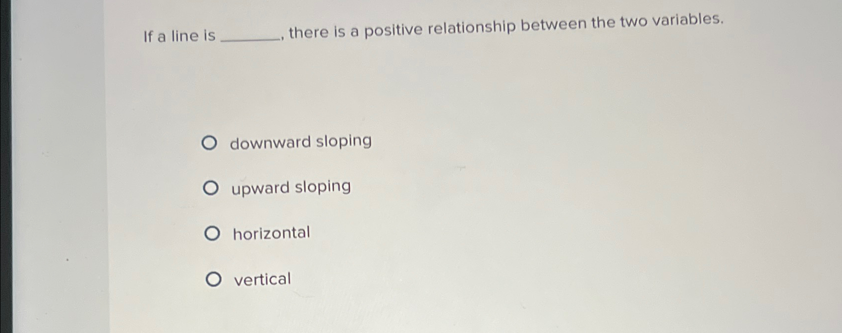 Solved If a line is there is a positive relationship between | Chegg.com