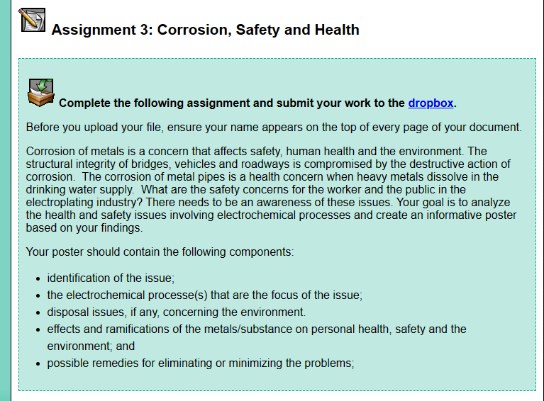Solved please attach a poster image example.Assignment 3: | Chegg.com