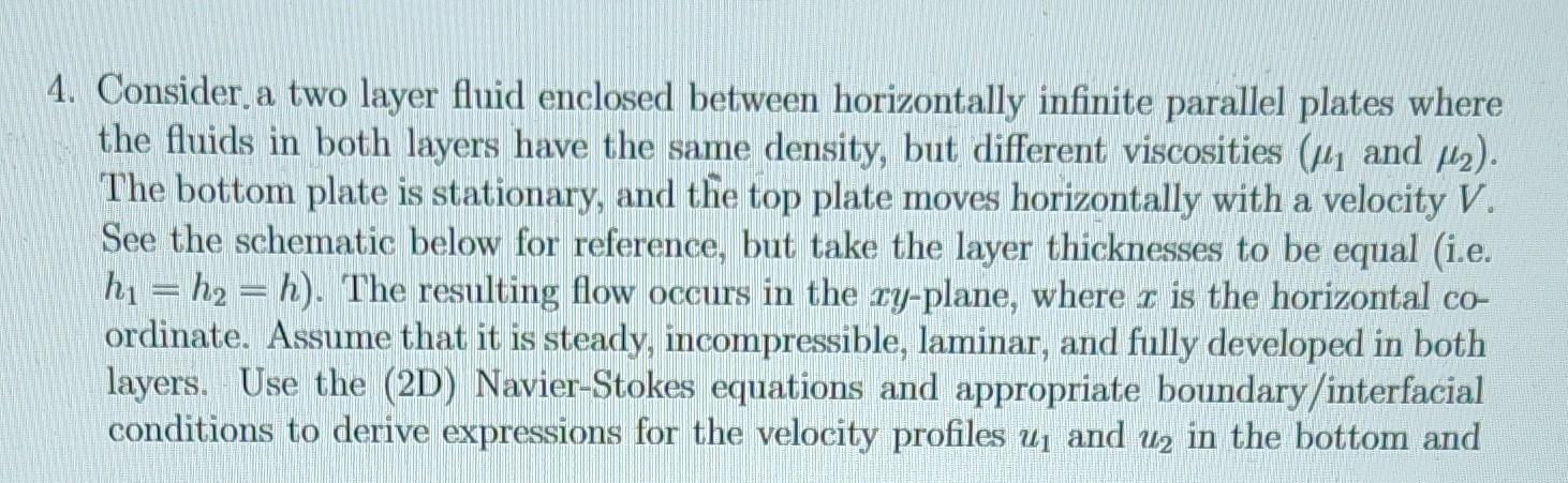 Solved Consider. a two layer fluid enclosed between | Chegg.com