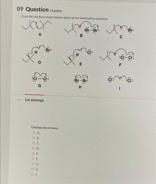 Solved 09 Question (1 point) From the reactions shown below, | Chegg.com