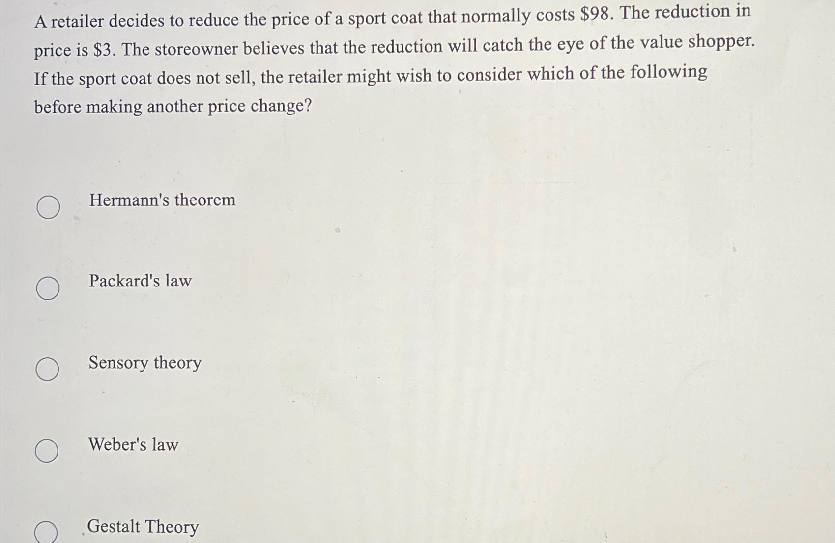 Solved A retailer decides to reduce the price of a sport | Chegg.com