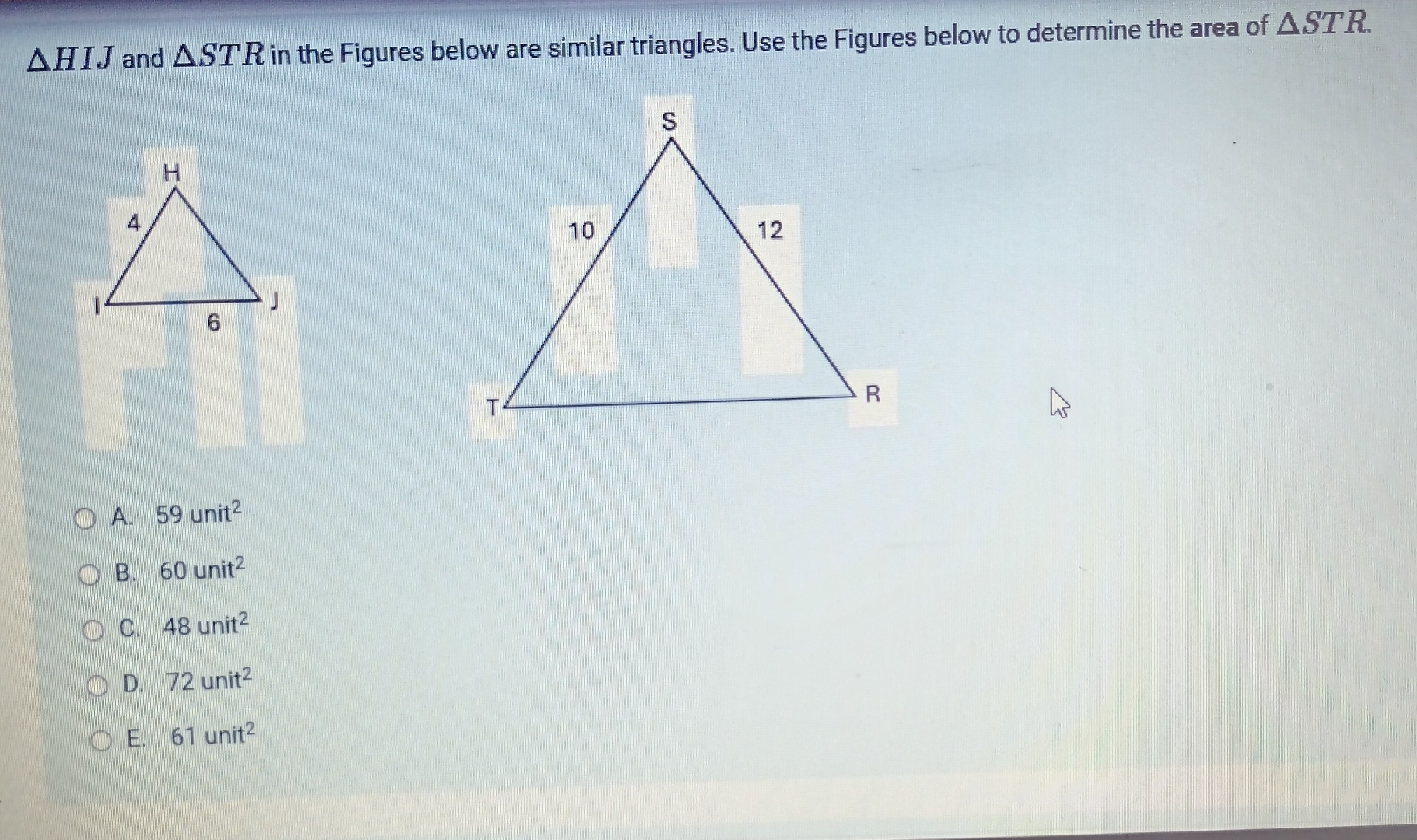 Solved ????HIJ ﻿and ????STR ﻿in the Figures below are | Chegg.com