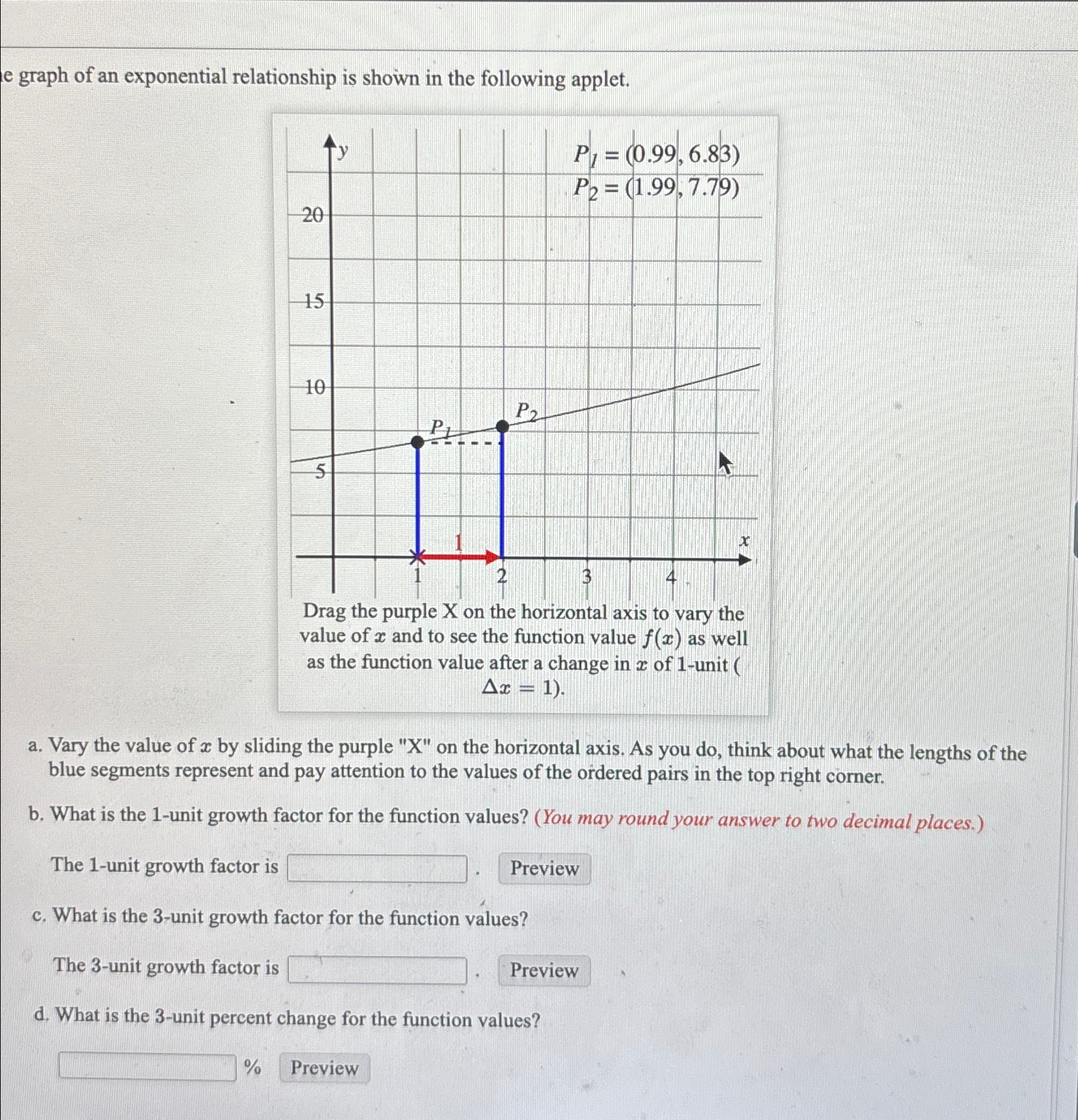 Solved e graph of an exponential relationship is shown in | Chegg.com