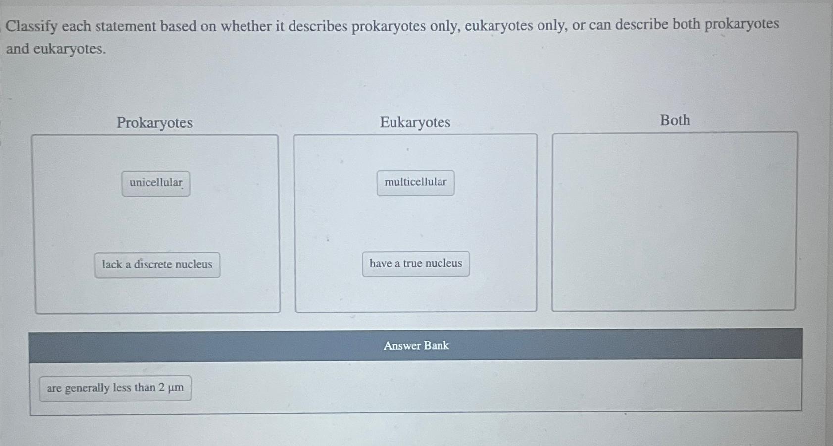 Solved Classify each statement based on whether it describes | Chegg.com