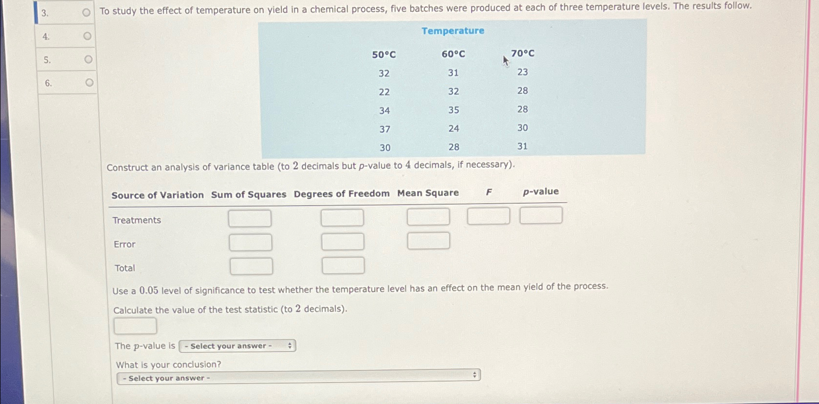 Solved Construct an analysis of variance table (to 2 | Chegg.com