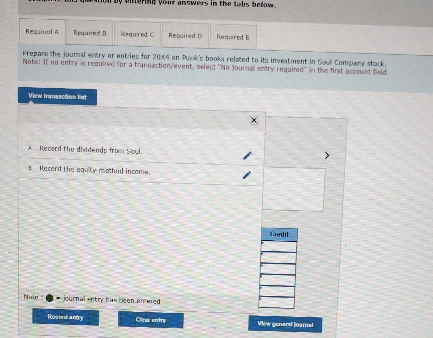 Solved Punk Corporation purchased 90 percent of Soul | Chegg.com