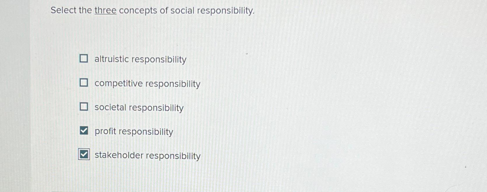Solved Select the three concepts of social | Chegg.com