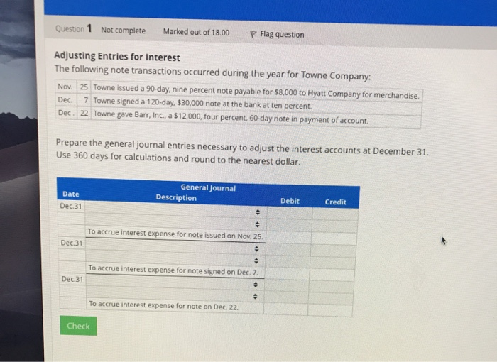 Solved Question 1 Not complete Marked out of 18.00 P Flag | Chegg.com