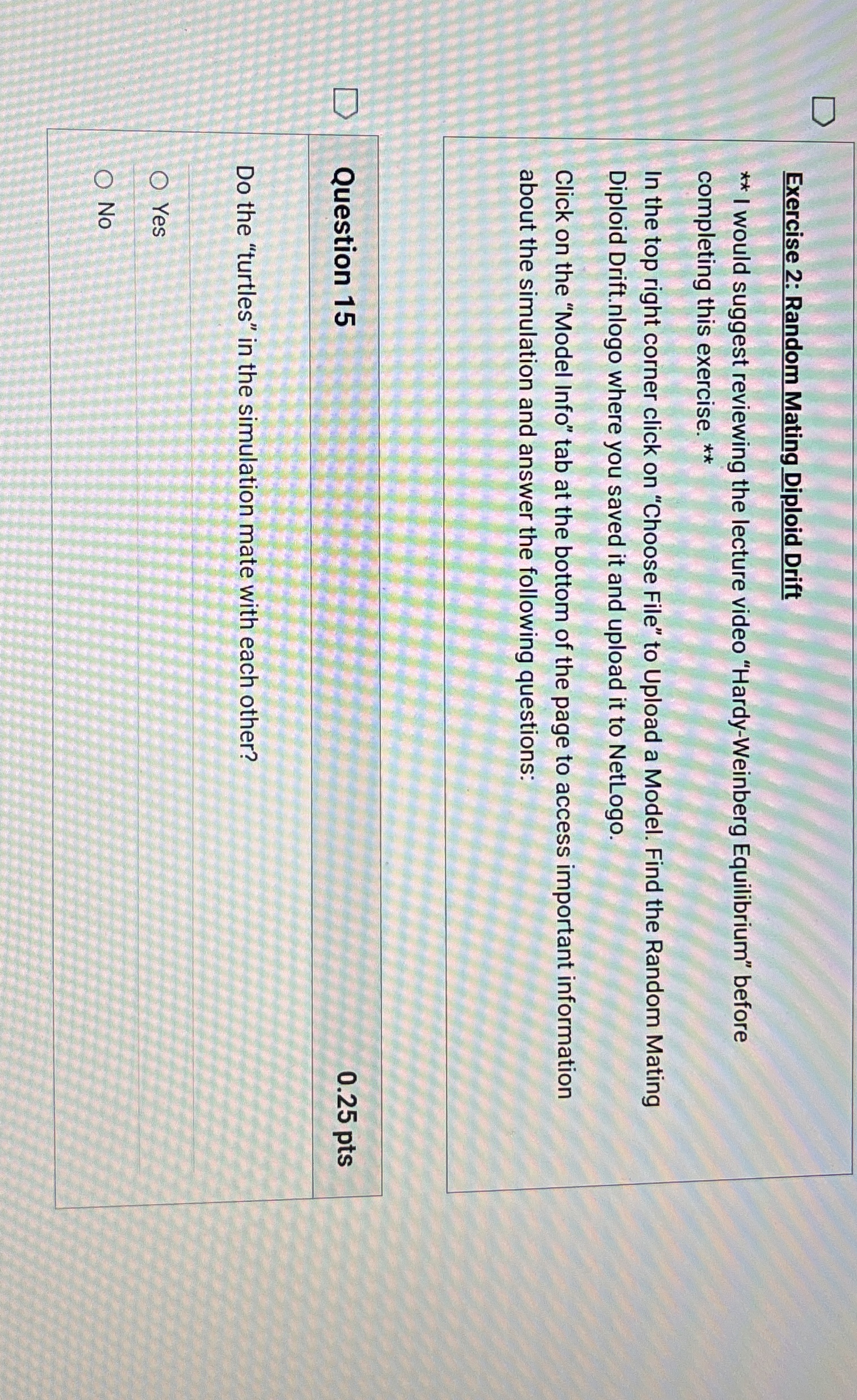 Solved Exercise 2: Random Mating Diploid Drift** ﻿I would | Chegg.com
