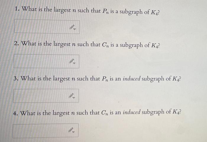 Solved 1. How many edges does the cycle graph Cu have? 2. | Chegg.com