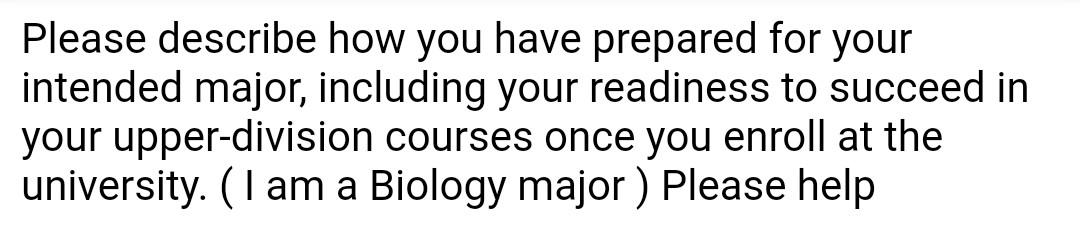 Please describe how you have prepared for your | Chegg.com