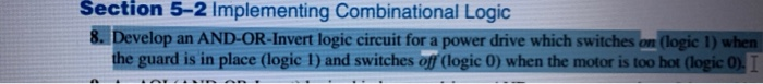 Solved Section 5-2 Implementing Combinational Logic 8. | Chegg.com