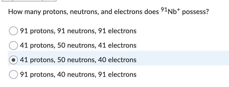 Solved How many protons, neutrons, and electrons does | Chegg.com