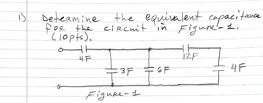 Solved Determine the equivalent capacitance for the circuit | Chegg.com