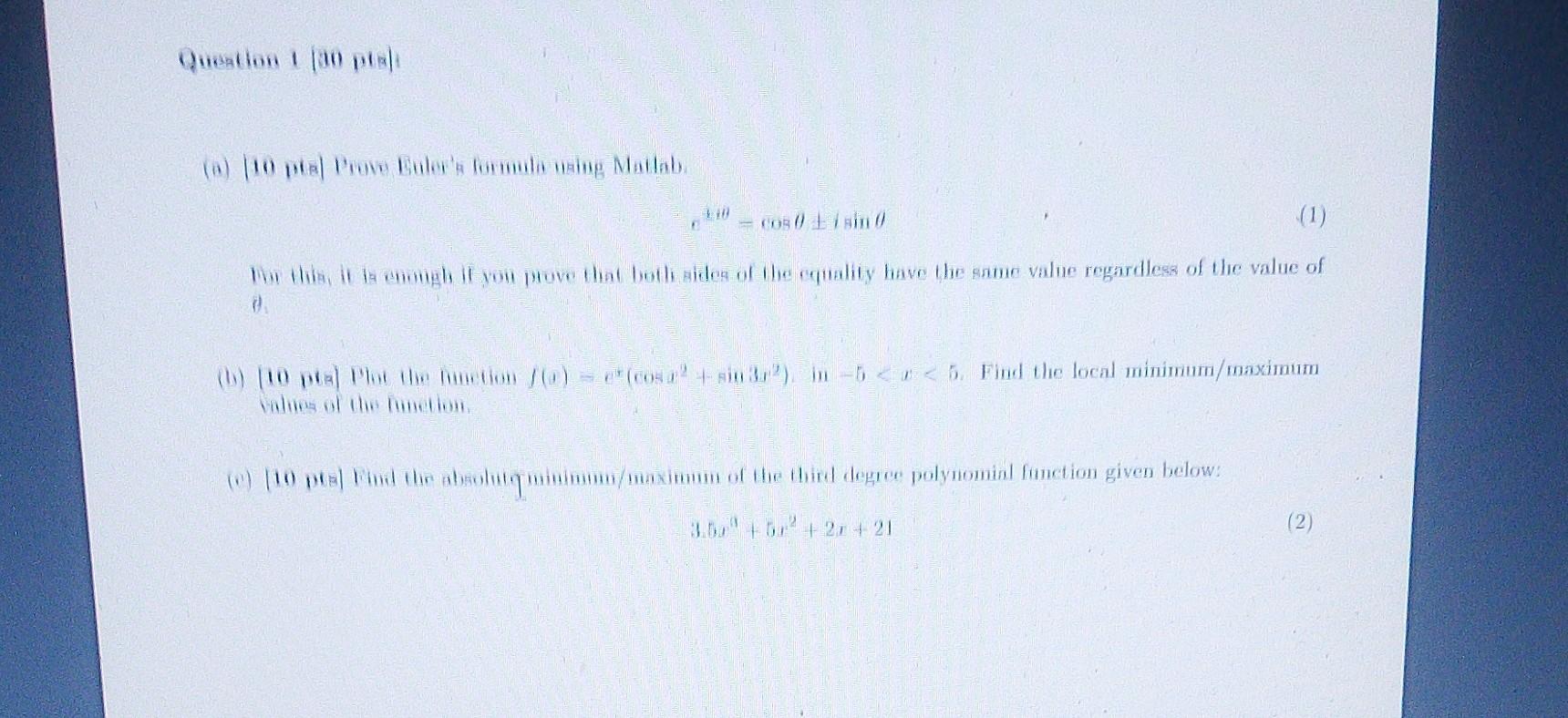 Solved (a) [10 pis ) Prone Euler is forconds westoy Badide. | Chegg.com