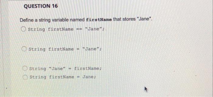 Solved Define A String Variable Named First Tname That