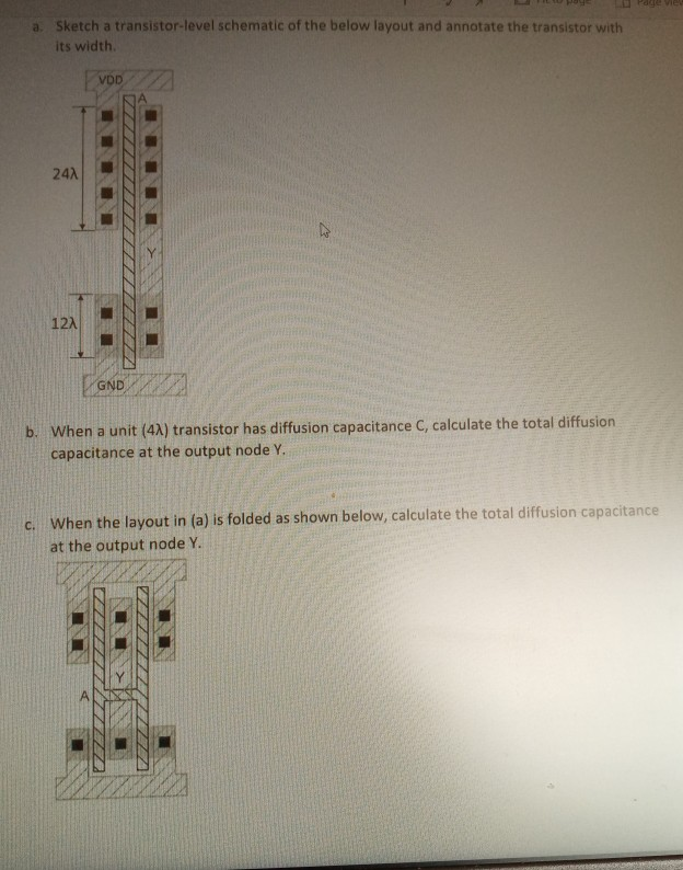 a Sketch a transistor-level schematic of the below | Chegg.com