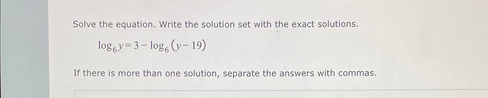 Solved Solve the equation. Write the solution set with the | Chegg.com