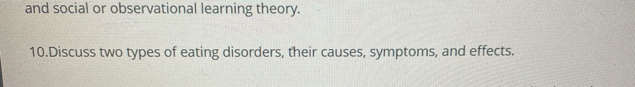 Solved and social or observational learning | Chegg.com