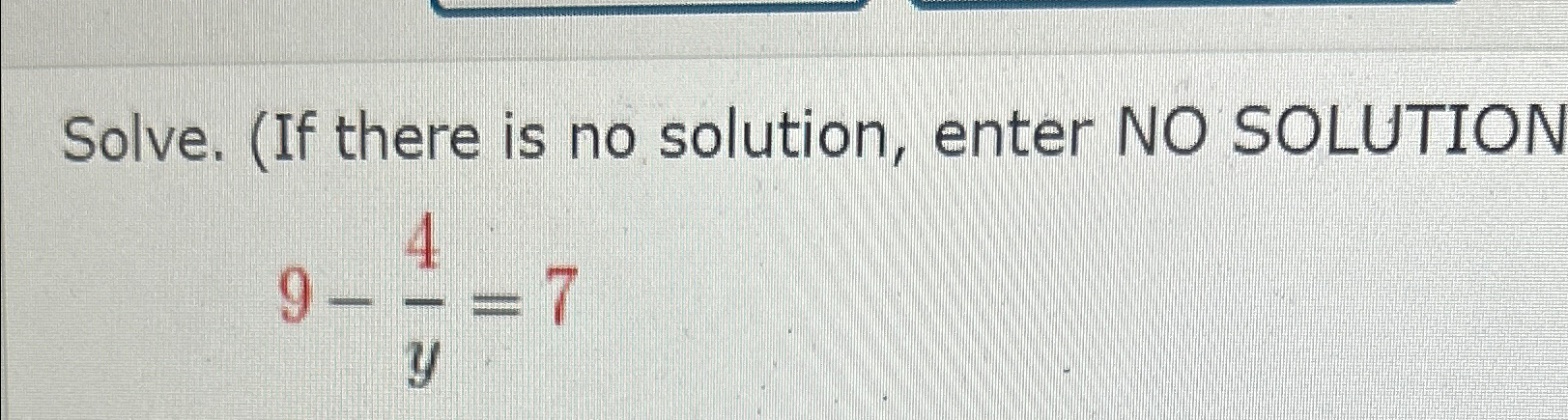 Solved Solve. (If there is no solution, enter NO | Chegg.com