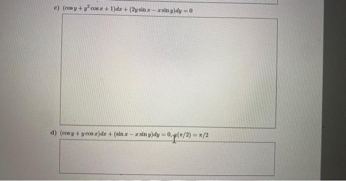 Solved QUESTION 1. For each of the following ODEs, find the | Chegg.com