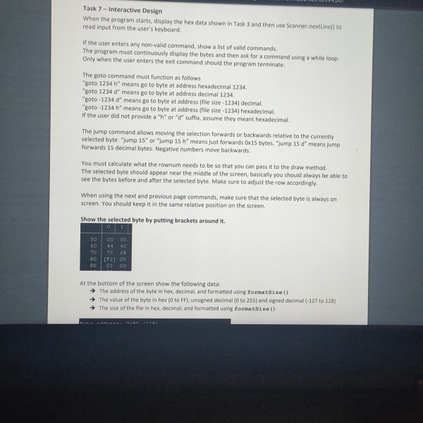 Solved 1GB = 20 Task 1 Create a class HexEditor and create a | Chegg.com