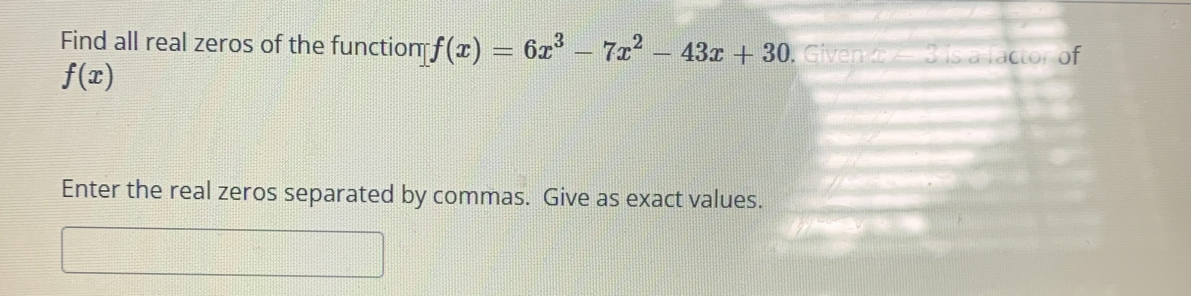 Find all real zeros of the functiom | Chegg.com