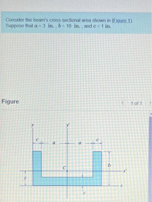 Solved Consider the beam's cross-sectional area shown in | Chegg.com