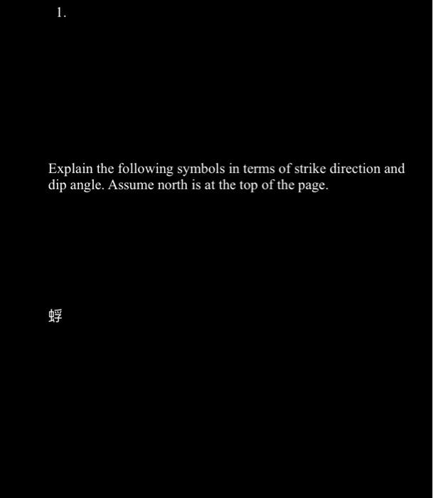 Solved 1. Explain the following symbols in terms of strike | Chegg.com