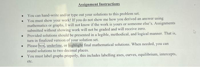 Solved Assignment Instructions - You can hand-write and/or | Chegg.com