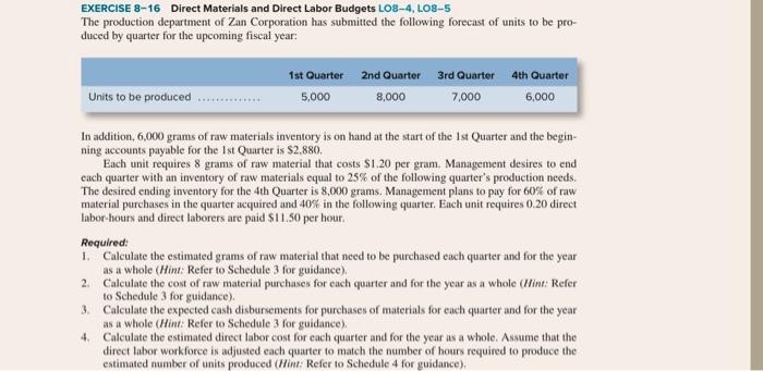 Solved EXERCISE 8-16 Direct Materials and Direct Labor | Chegg.com