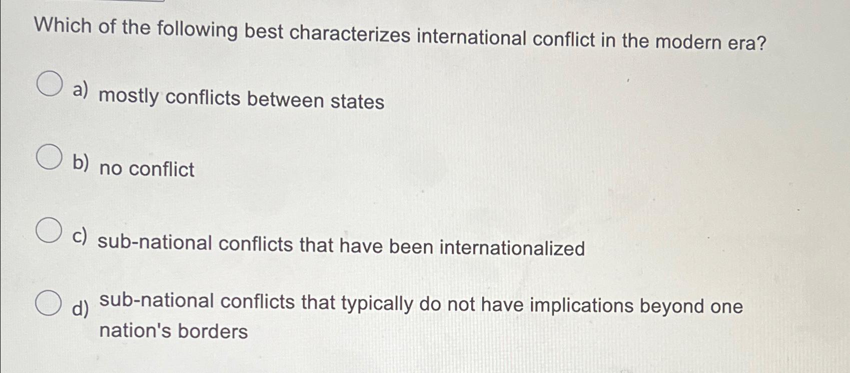 Which of the following best characterizes | Chegg.com