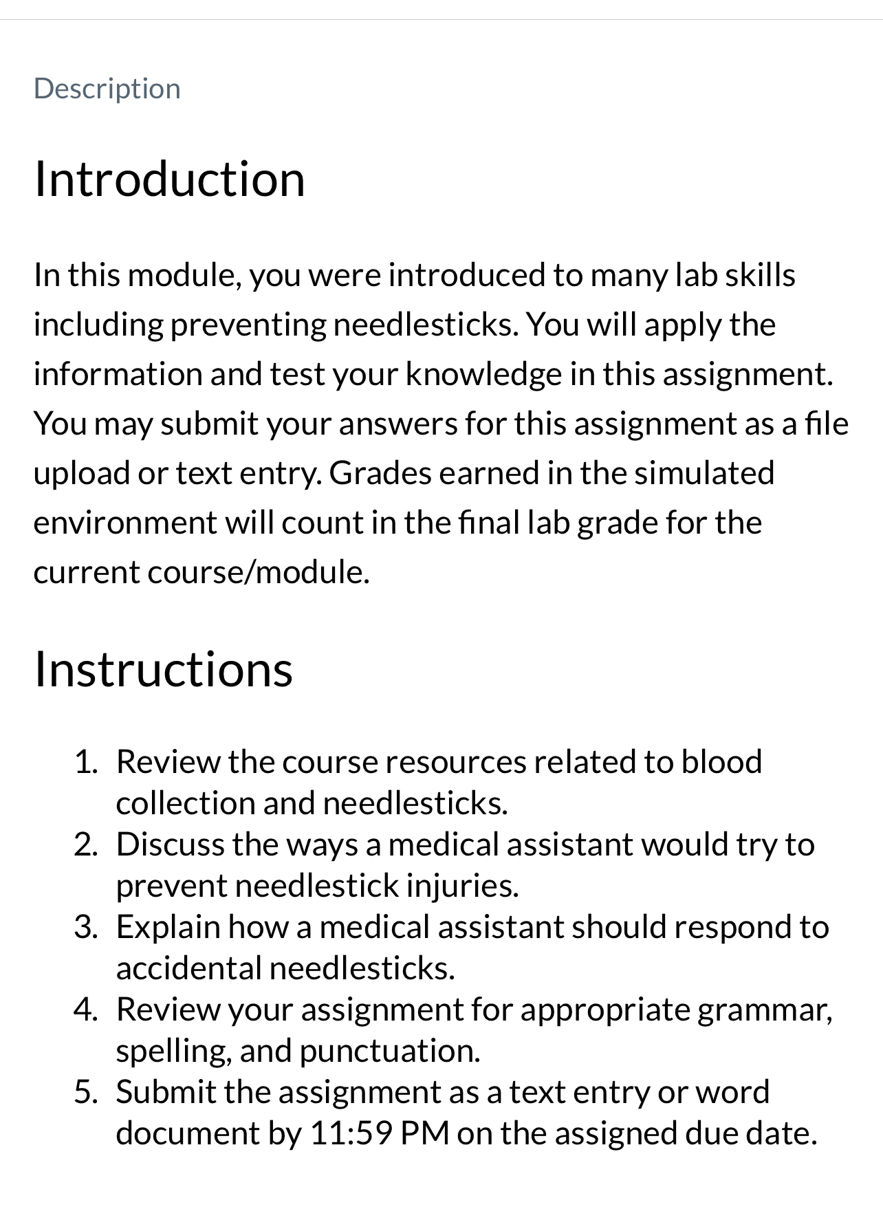 Solved DescriptionIntroductionIn this module, you were | Chegg.com