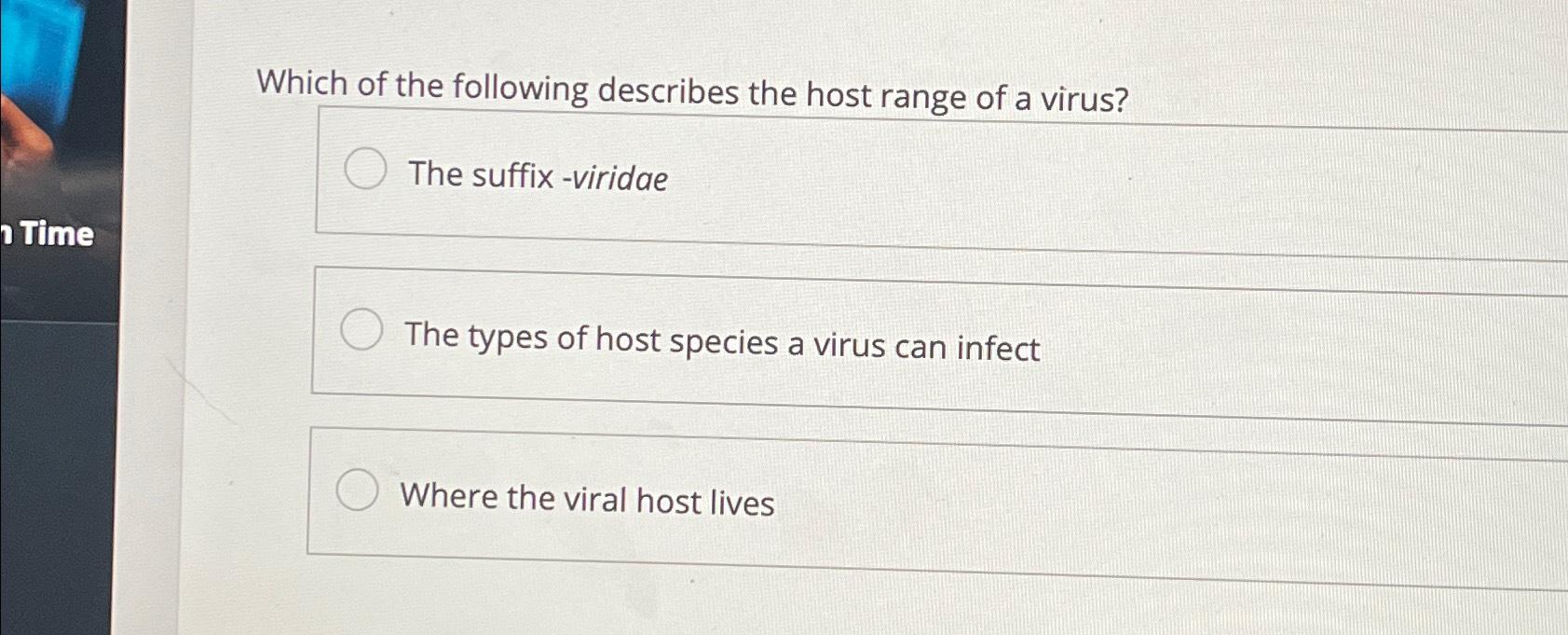 Solved Which of the following describes the host range of a | Chegg.com