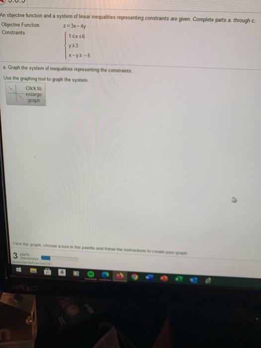 Solved An Objective Function And A System Of Linear