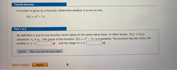 Solved Tutorial Exercise A Function Is Given By A Formula 6410