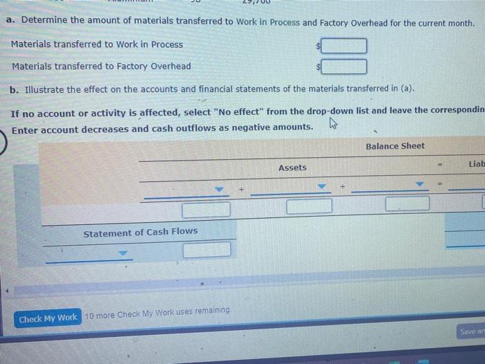 Solved Recording Issuing of Materials Materials issued for | Chegg.com